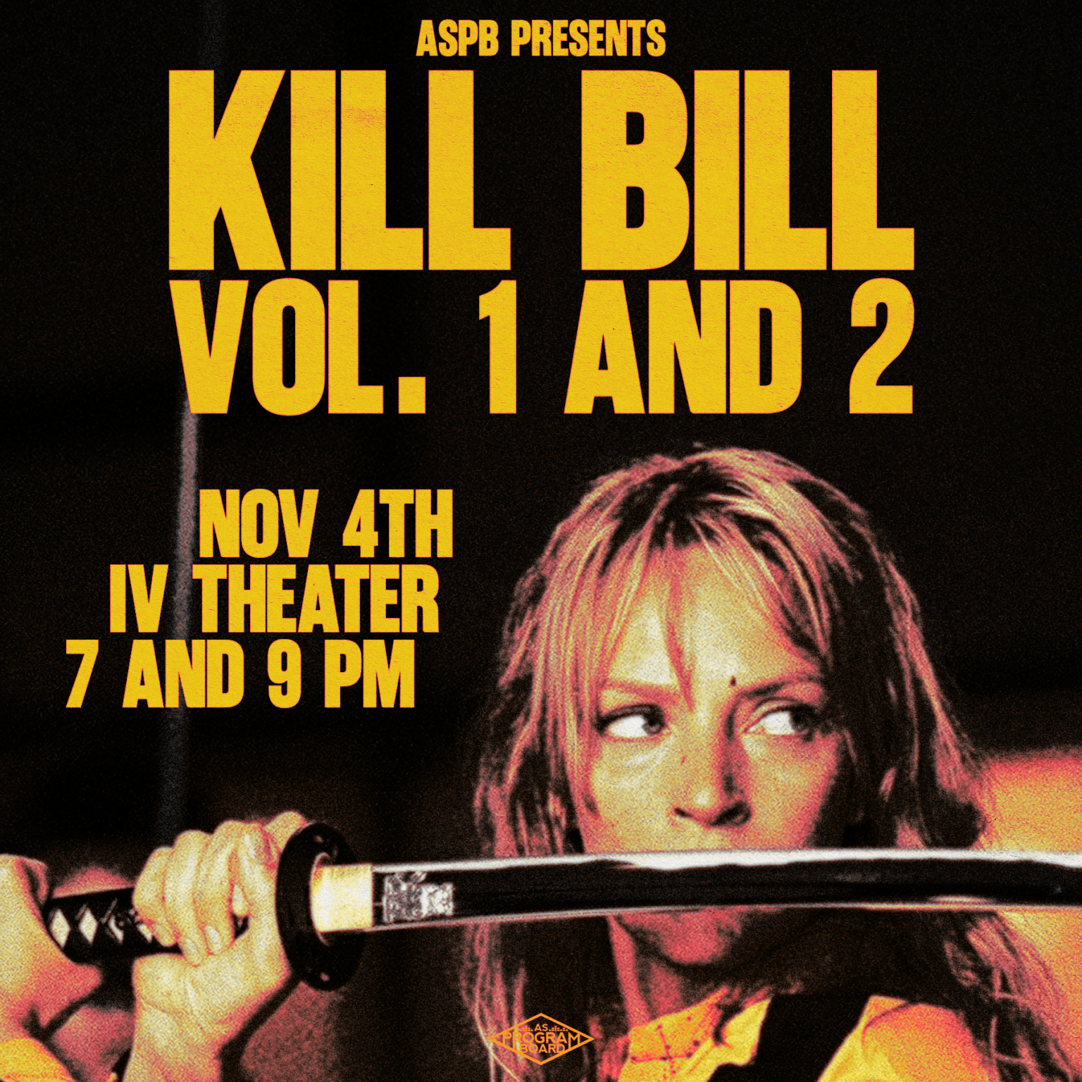 Free Tuesday Films: Kill Bill Double Feature – AS PROGRAM BOARD